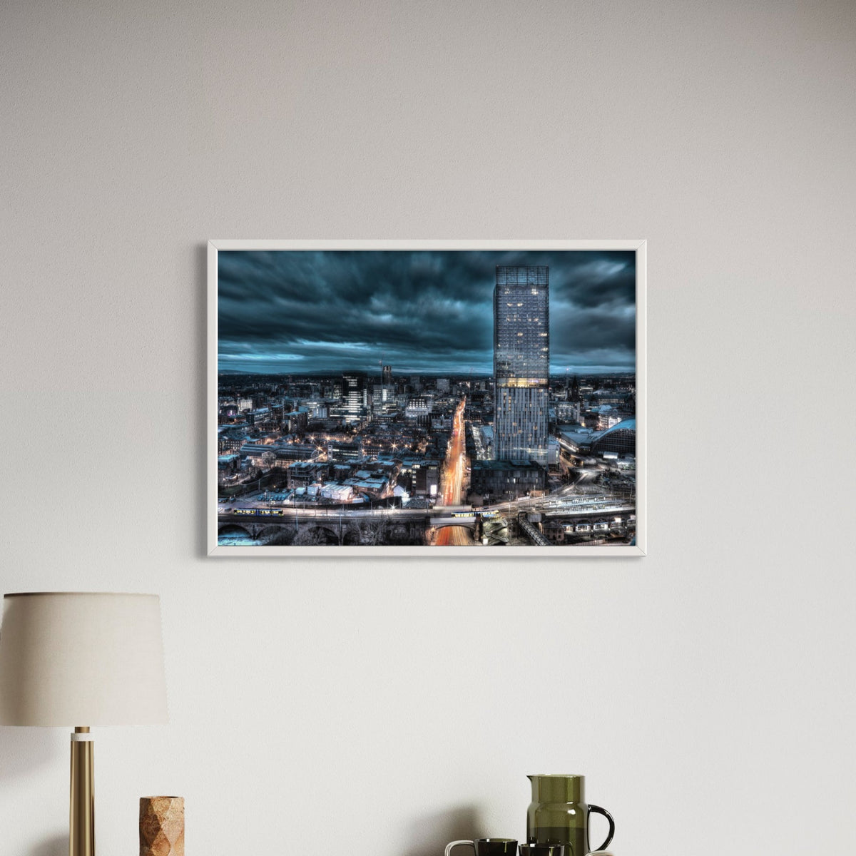 Manchester Deansgate and Hilton - framed art print | Manchester Art Prints