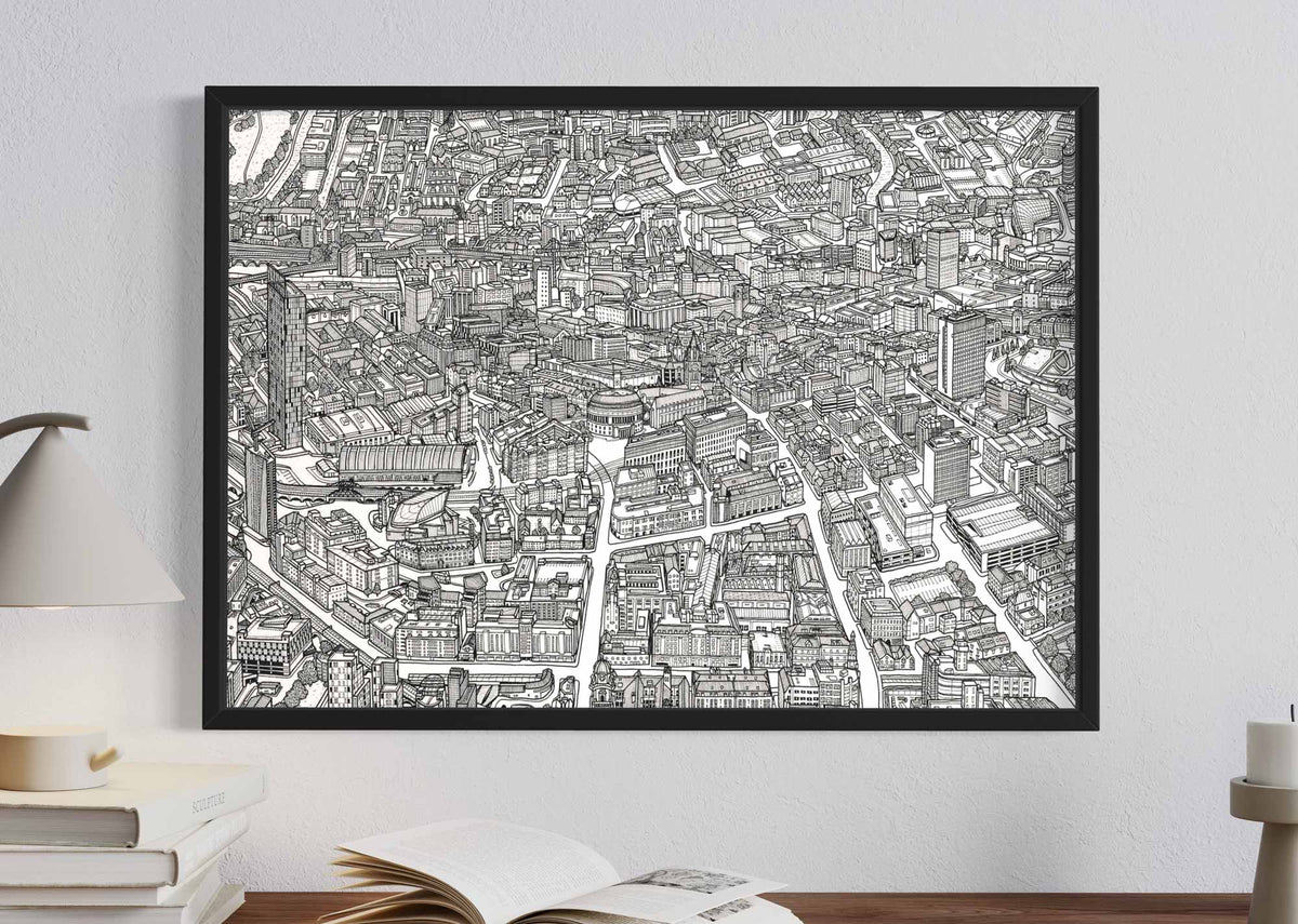 Manchester City Centre - framed print | Manchester Art Prints