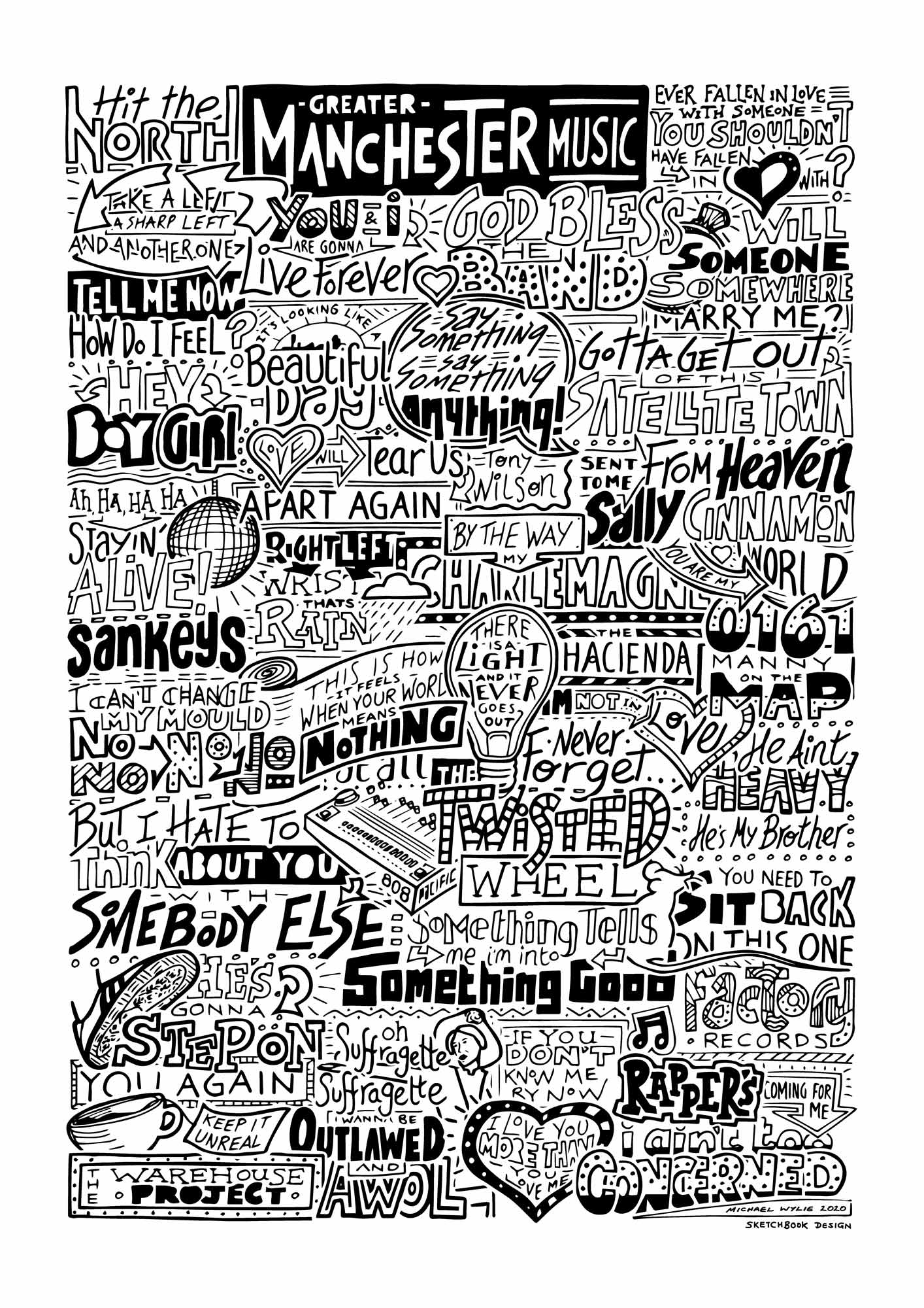 Manchester Music Print – Manchester Art Prints