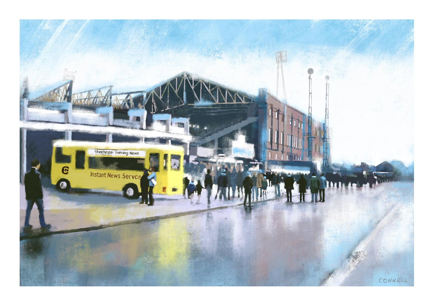 Manchester City FC Maine Road - framed football art print | Manchester ...
