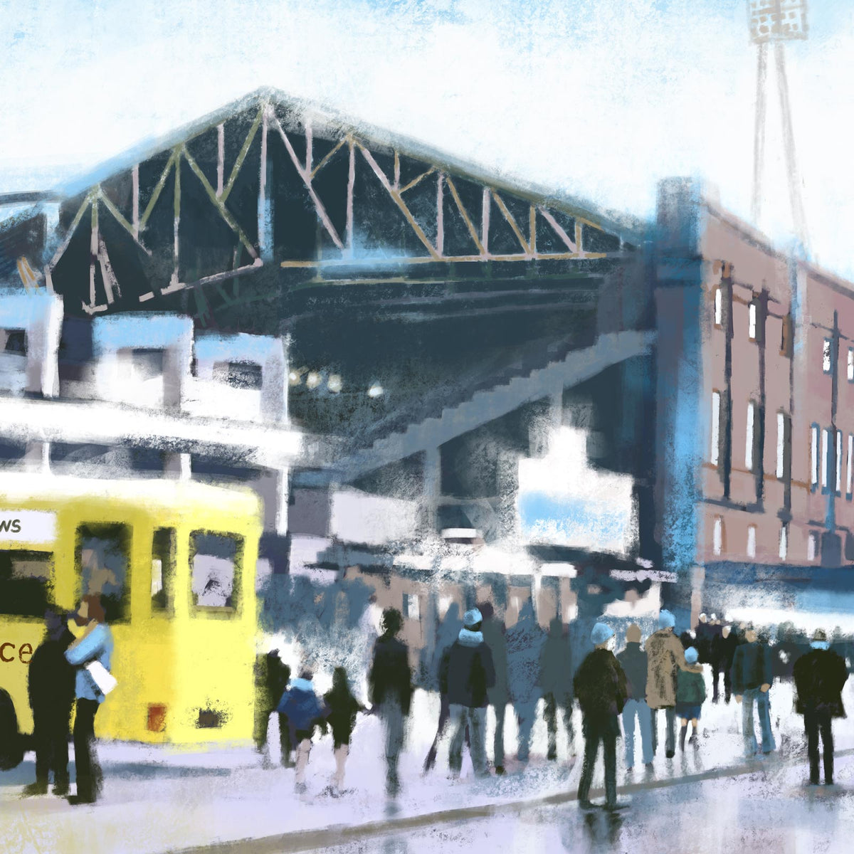 Manchester City FC Maine Road - framed football art print | Manchester ...